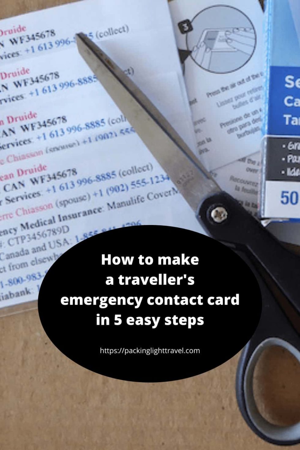 How to make a traveller's emergency contact card in 5 easy steps ...