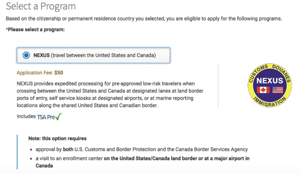How to apply for a NEXUS card - Packing Light Travel