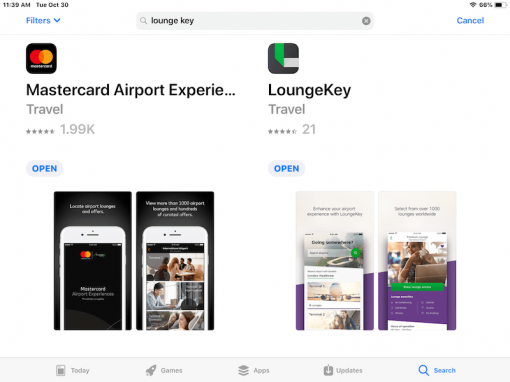 MasterCard-Airport-Experiences-LoungeKey-app - Packing Light Travel
